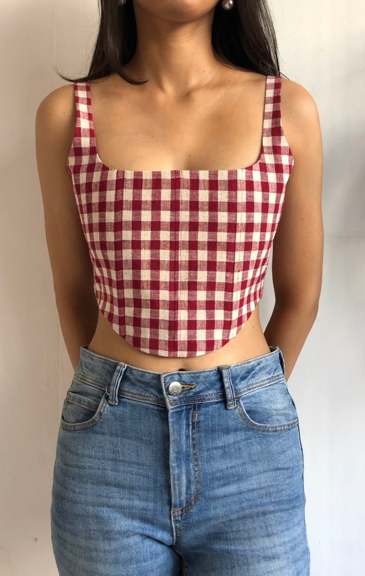 Gingham Corset - Mogra Designs