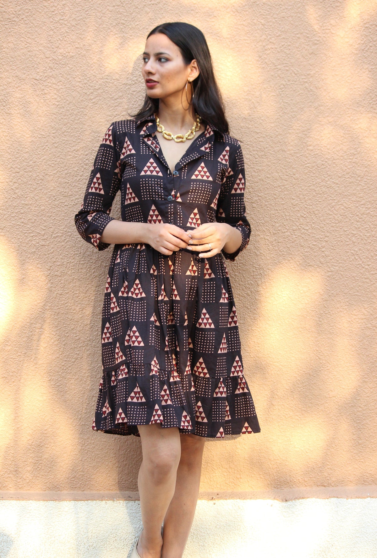Giza Button Down Dress - Mogra Designs