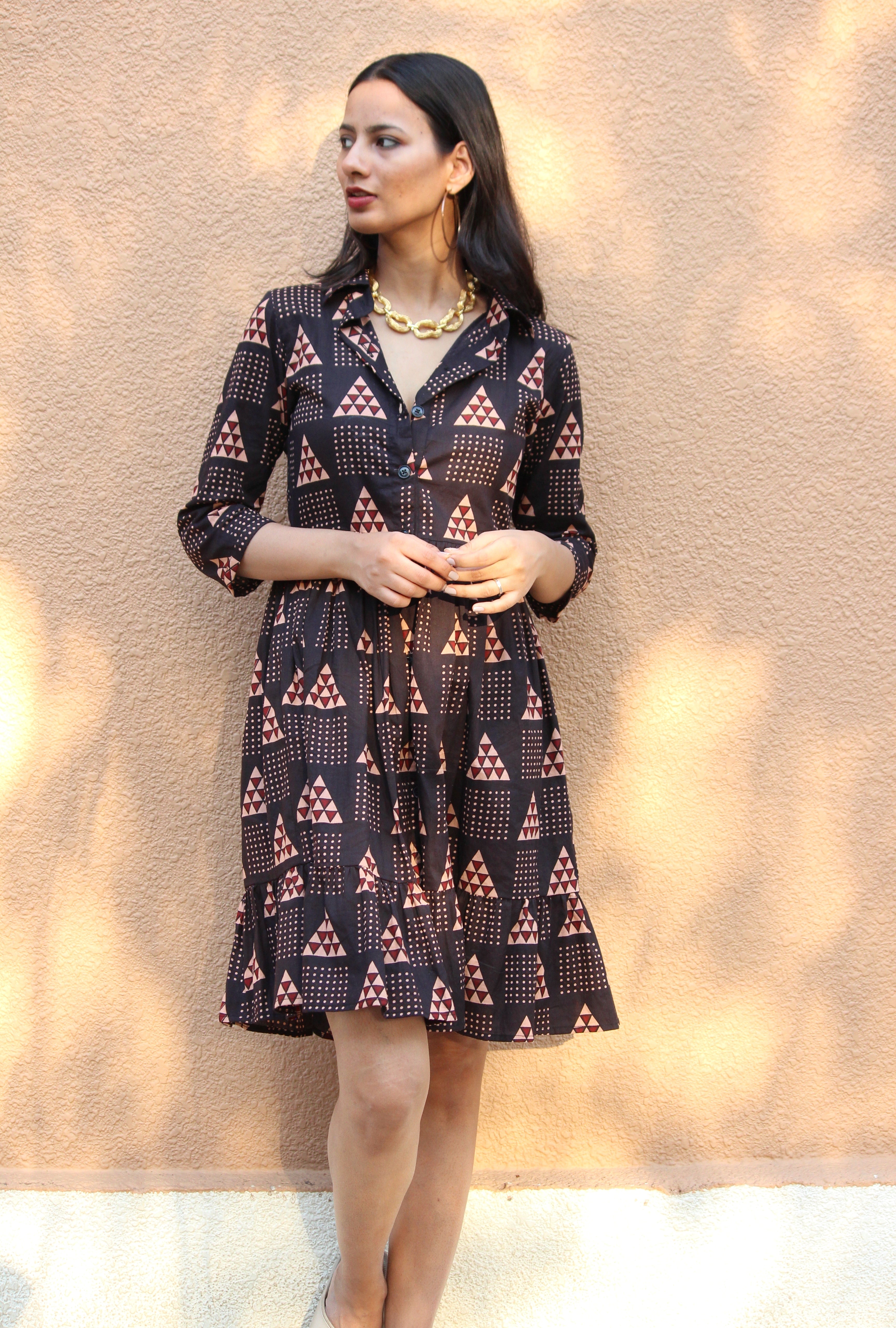 Giza Button Down Dress - Mogra Designs