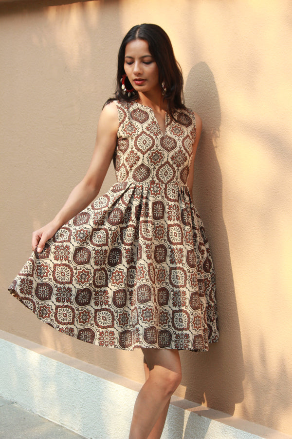 Mocha Mosaic Dress - Mogra Designs